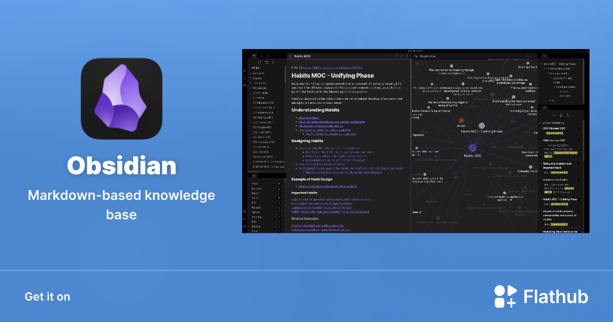 Install Obsidian on Linux | Flathub