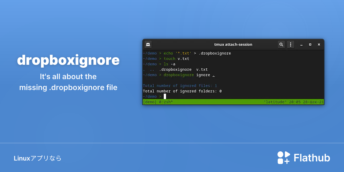 dropboxignoreをLinuxにインストール | Flathub