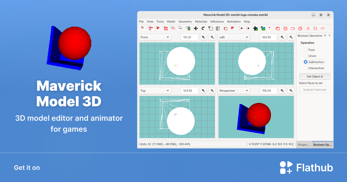 Install Maverick Model 3D on Linux | Flathub