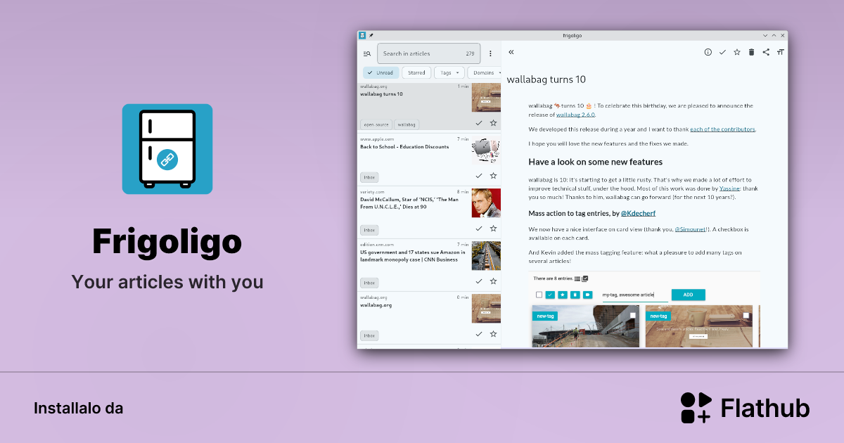 Installa Frigoligo su Linux | Flathub