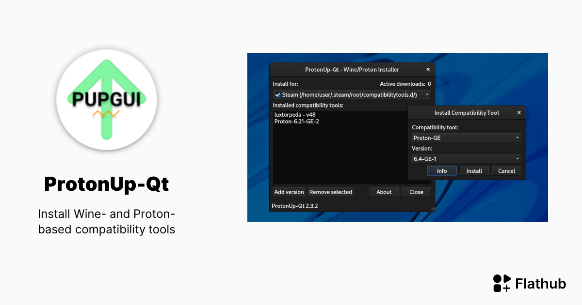 Instalar ProtonUp-Qt en Linux | Flathub