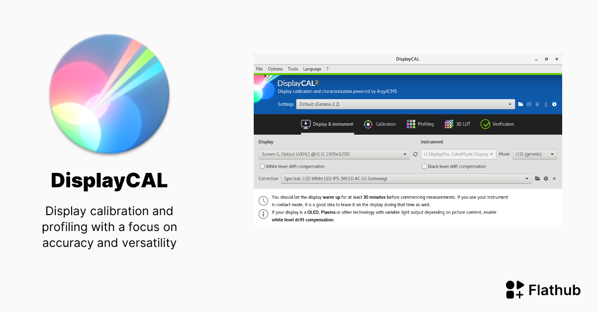 Install DisplayCAL on Linux | Flathub