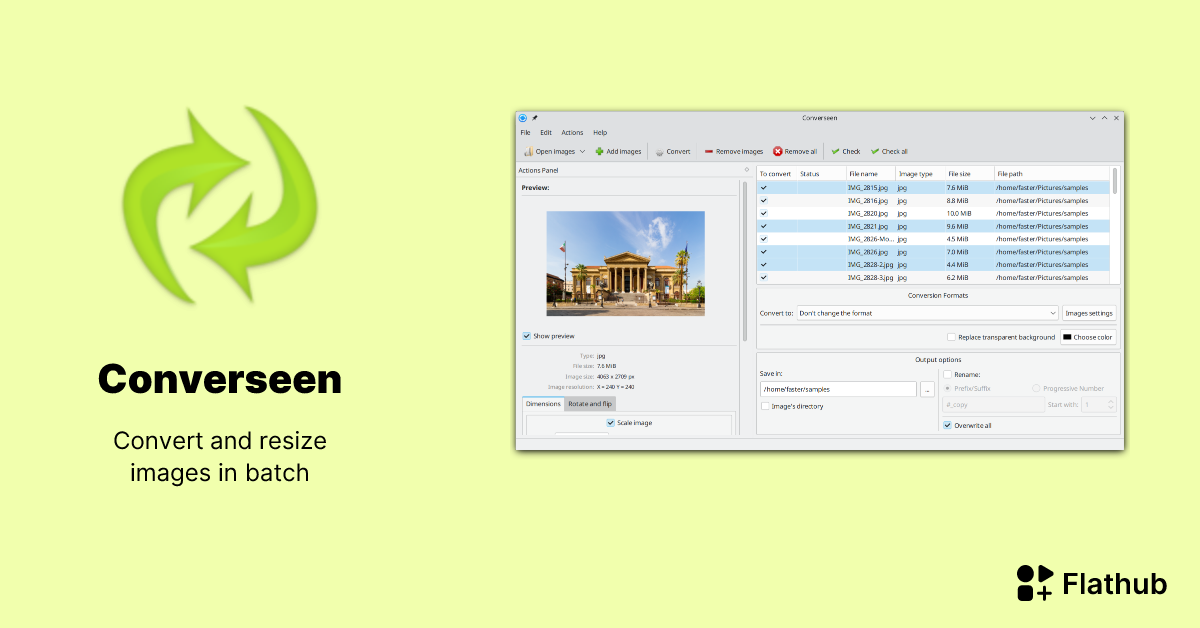 Instalar Converseen en Linux | Flathub