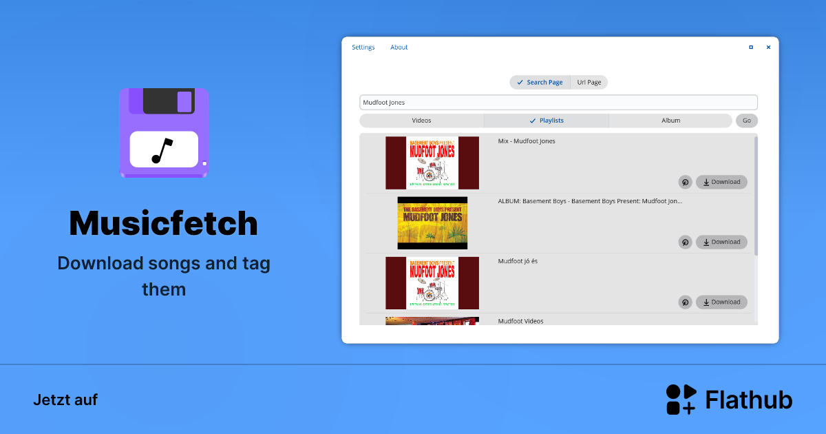 Musicfetch auf Linux installieren | Flathub