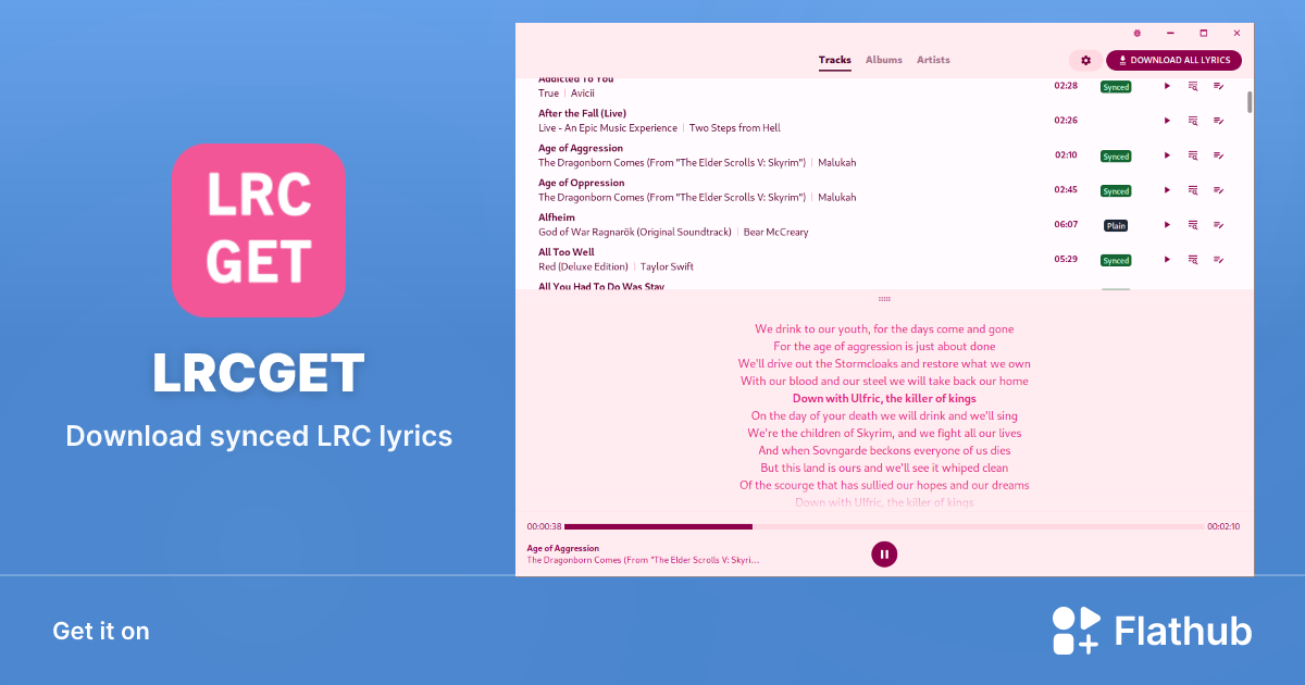 Install LRCGET on Linux | Flathub