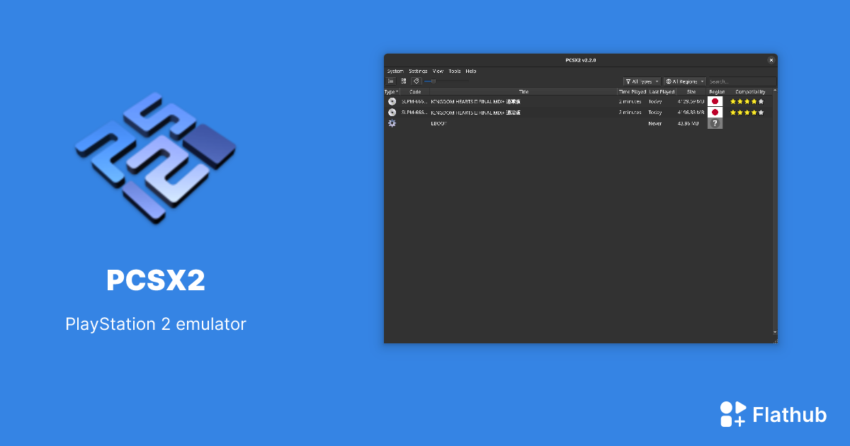 Instalar PCSX2 en Linux | Flathub