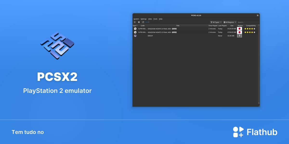 Instalar PCSX2 no Linux | Flathub