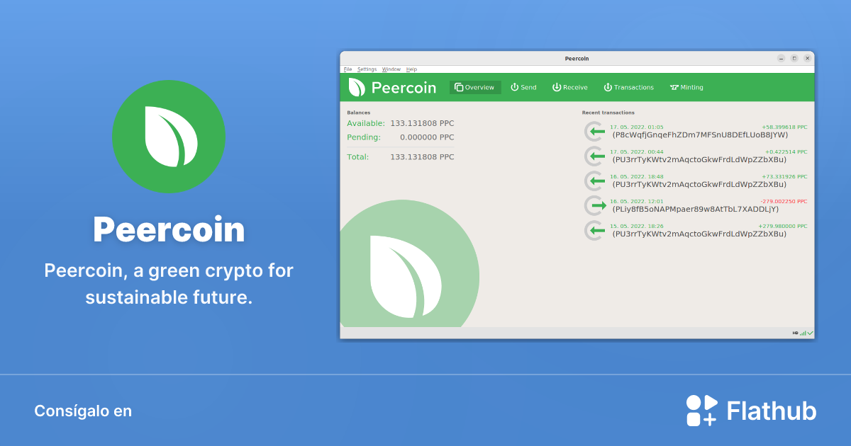 Instalar Peercoin en Linux | Flathub