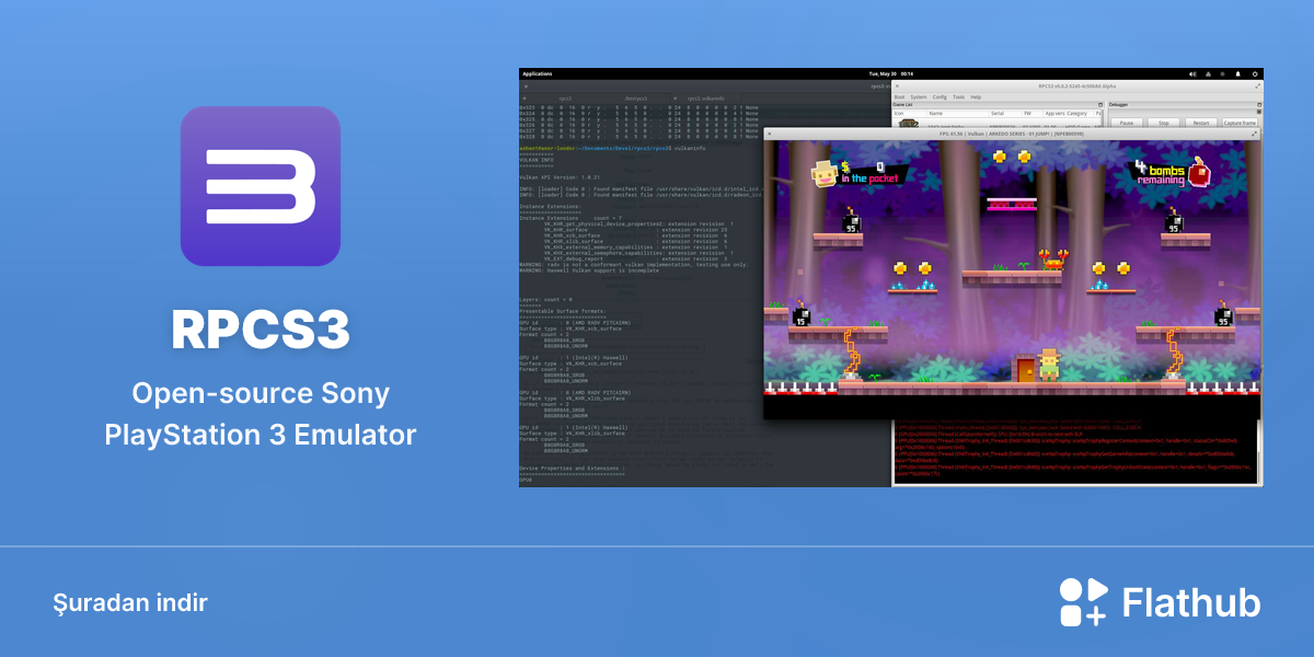 RPCS3 uygulamasını Linux'ta kur | Flathub