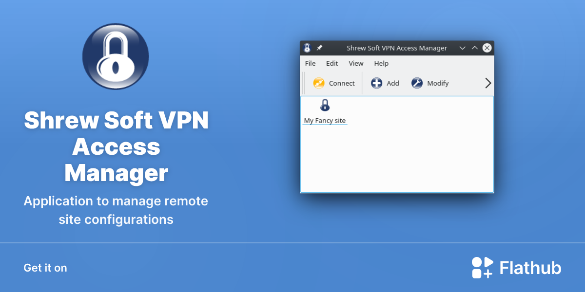 Install Shrew Soft VPN Access Manager on Linux | Flathub