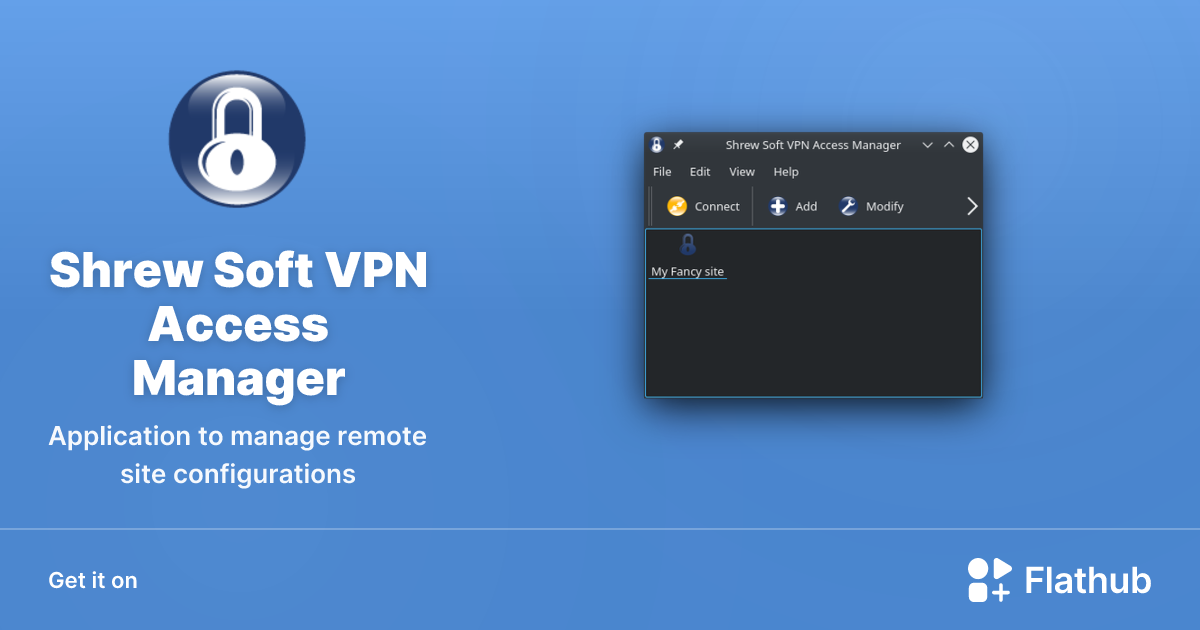 نصب Shrew Soft VPN Access Manager روی گنو/لینوکس | Flathub