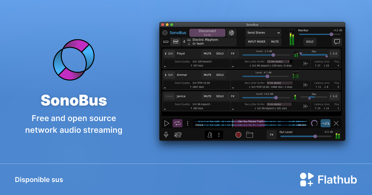 Installar SonoBus sus Linux | Flathub