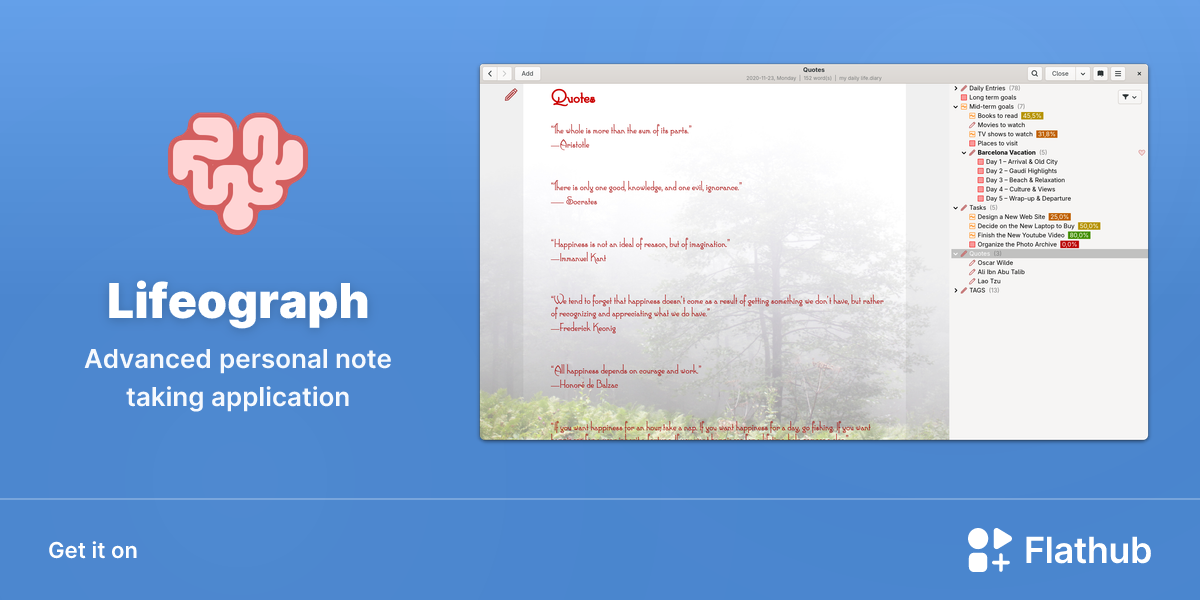Install Lifeograph on Linux | Flathub