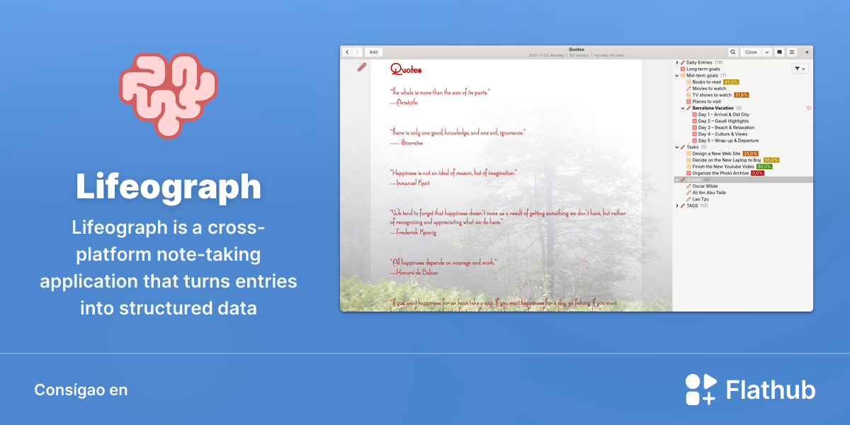 Instalar Lifeograph en Linux | Flathub