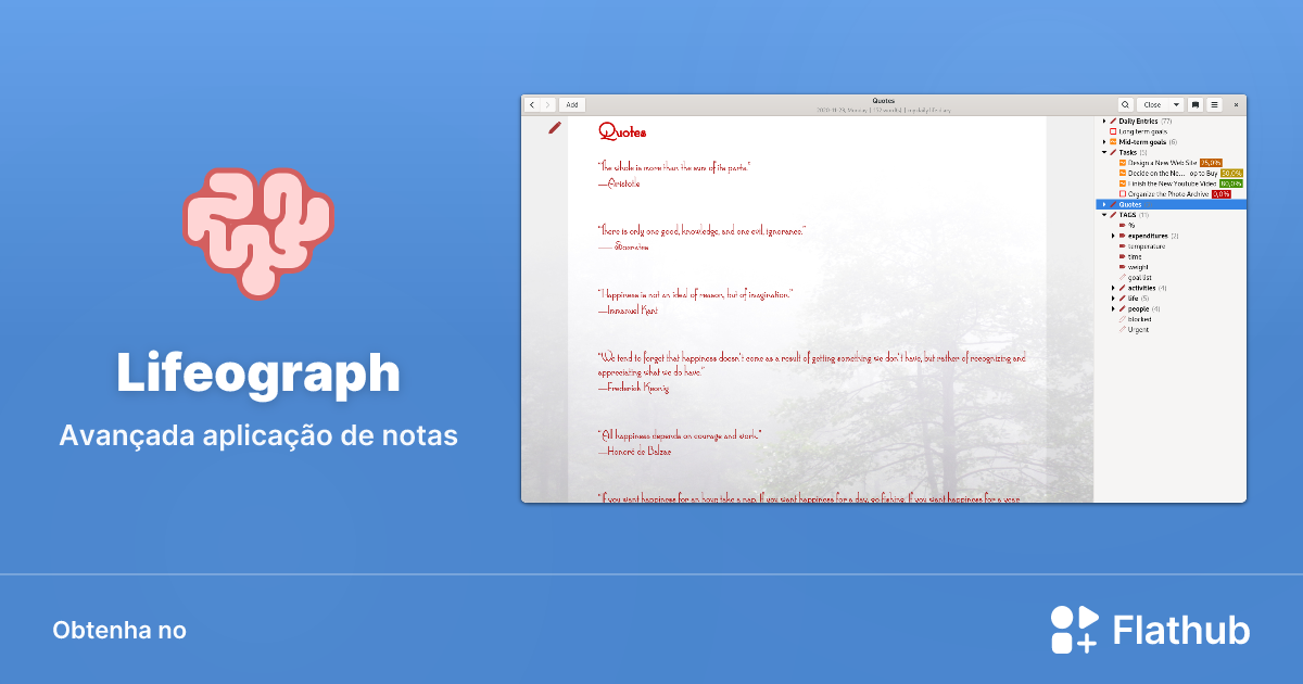 Instalar Lifeograph no Linux | Flathub