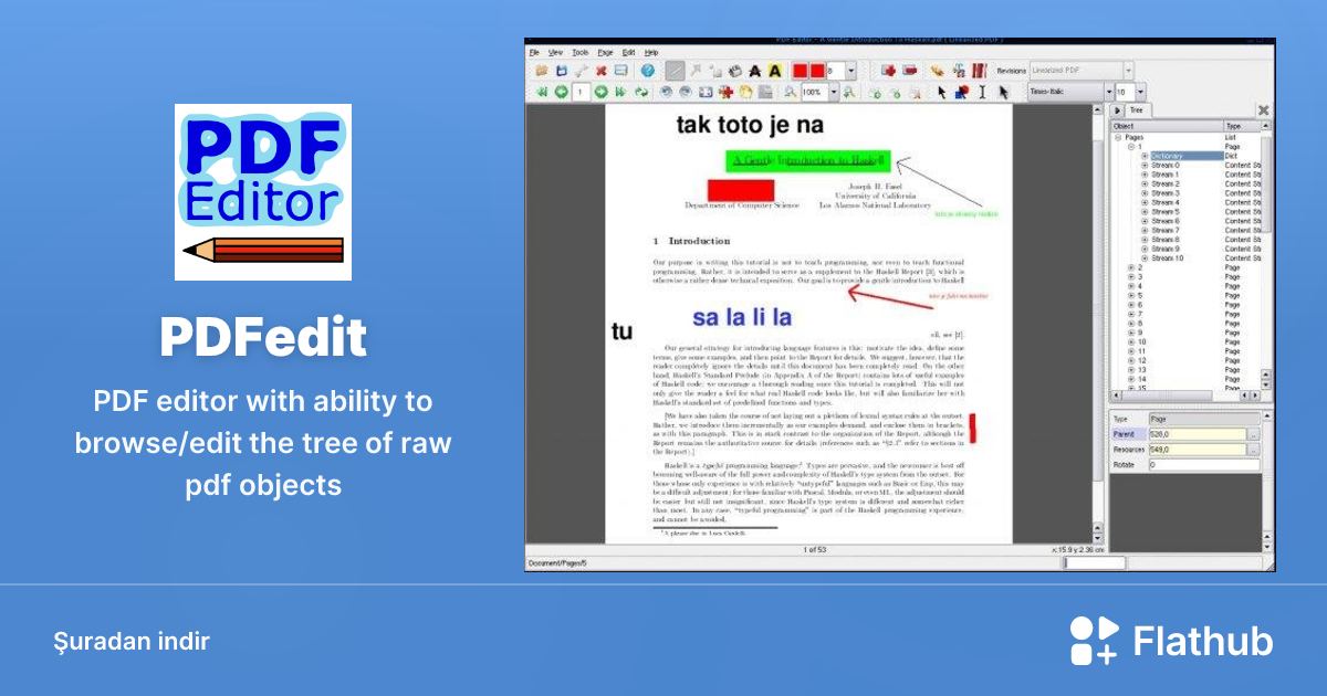 PDFedit uygulamasını Linux'ta kur | Flathub