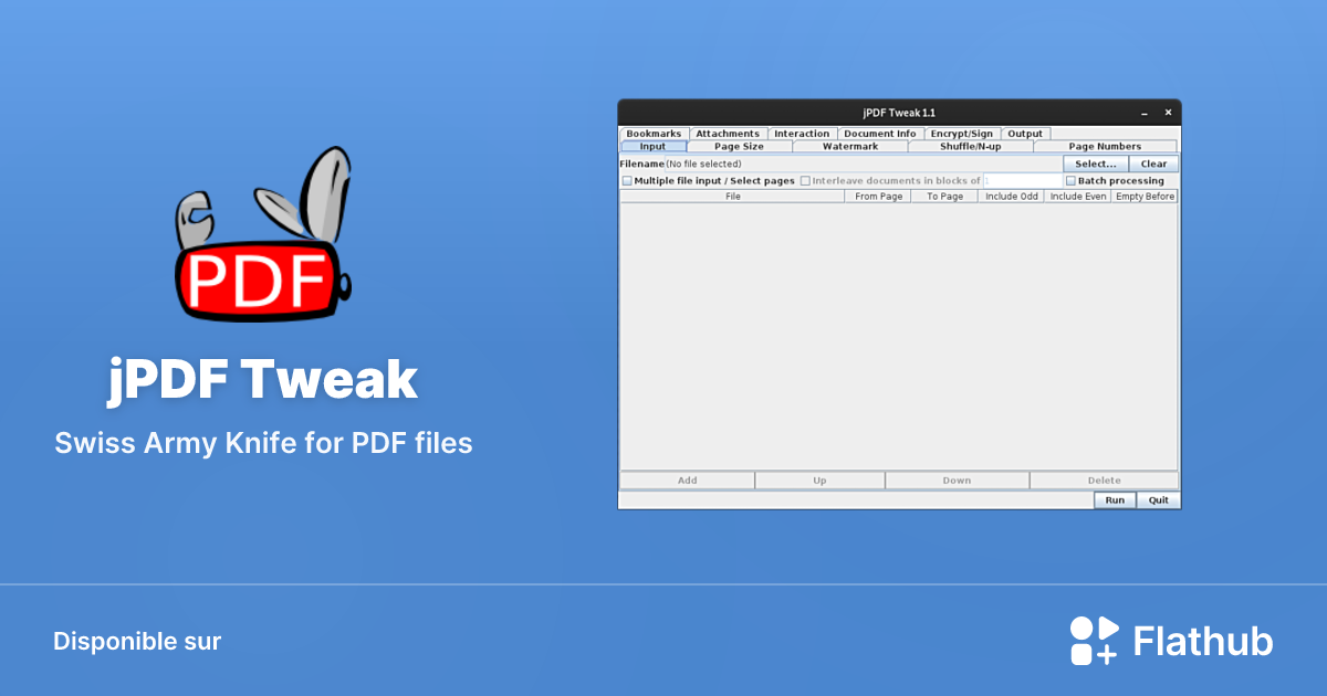Installer jPDF Tweak sur Linux | Flathub