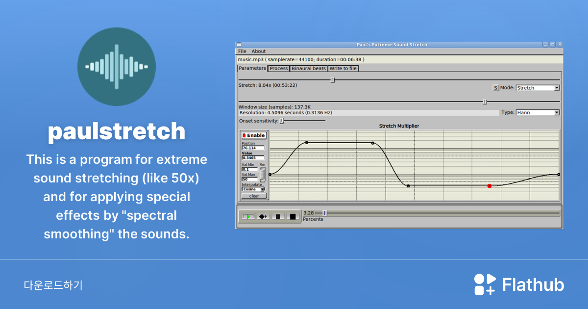 Install paulstretch on Linux | Flathub