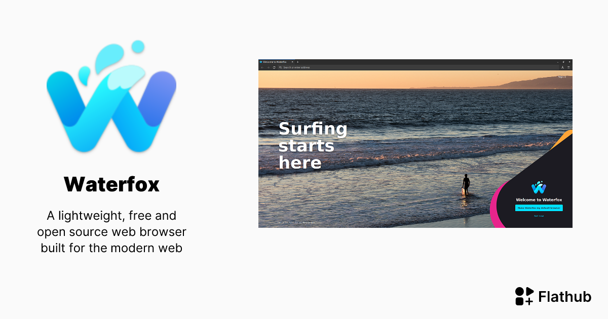 Install Waterfox on Linux | Flathub