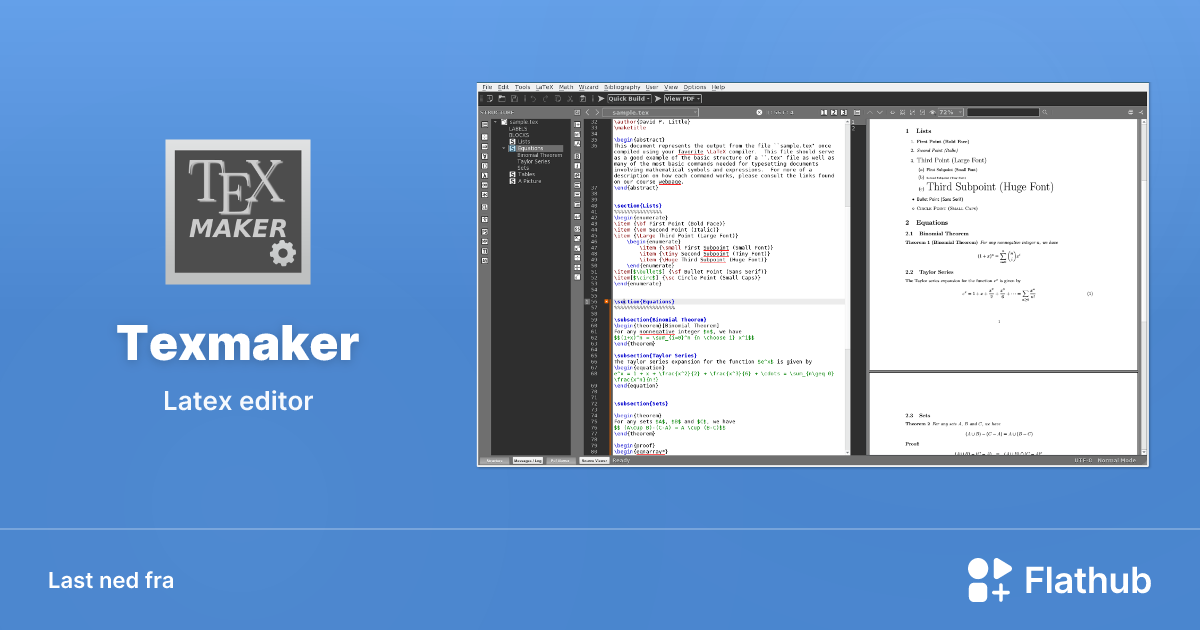 Installer Texmaker på Linux | Flathub