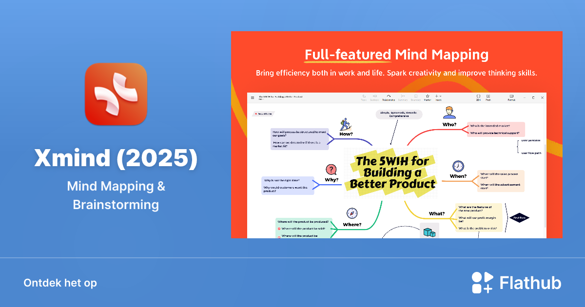 Installeer Xmind (2025) op Linux | Flathub