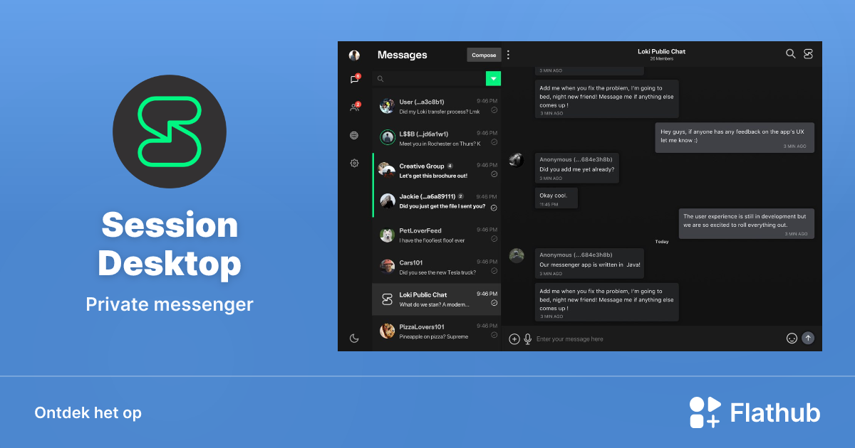 Installeer Session Desktop op Linux | Flathub