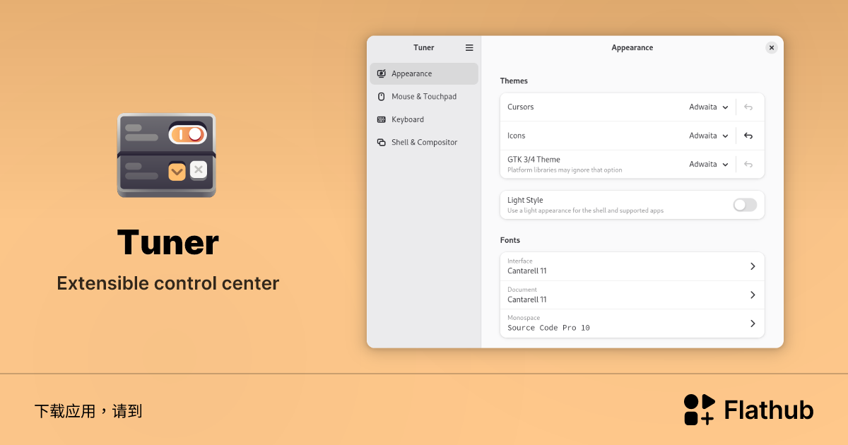 在 Linux 上安装 Tuner | Flathub
