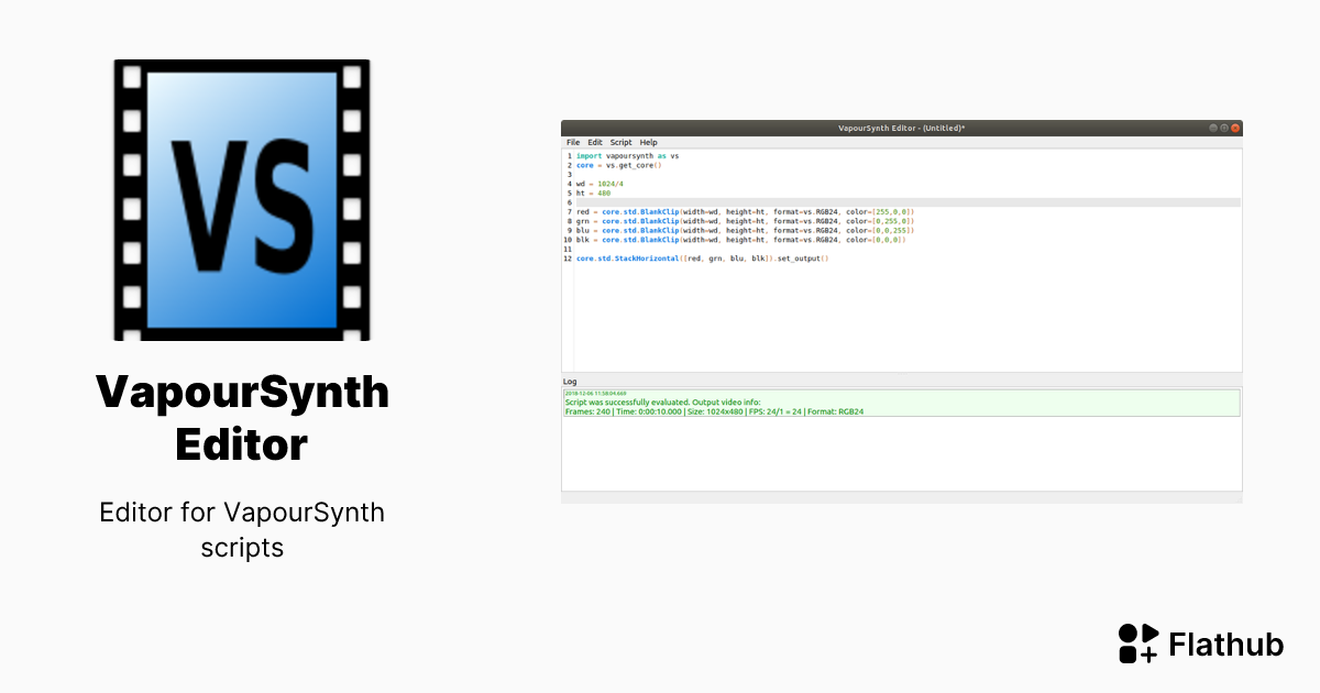 Install VapourSynth Editor on Linux | Flathub