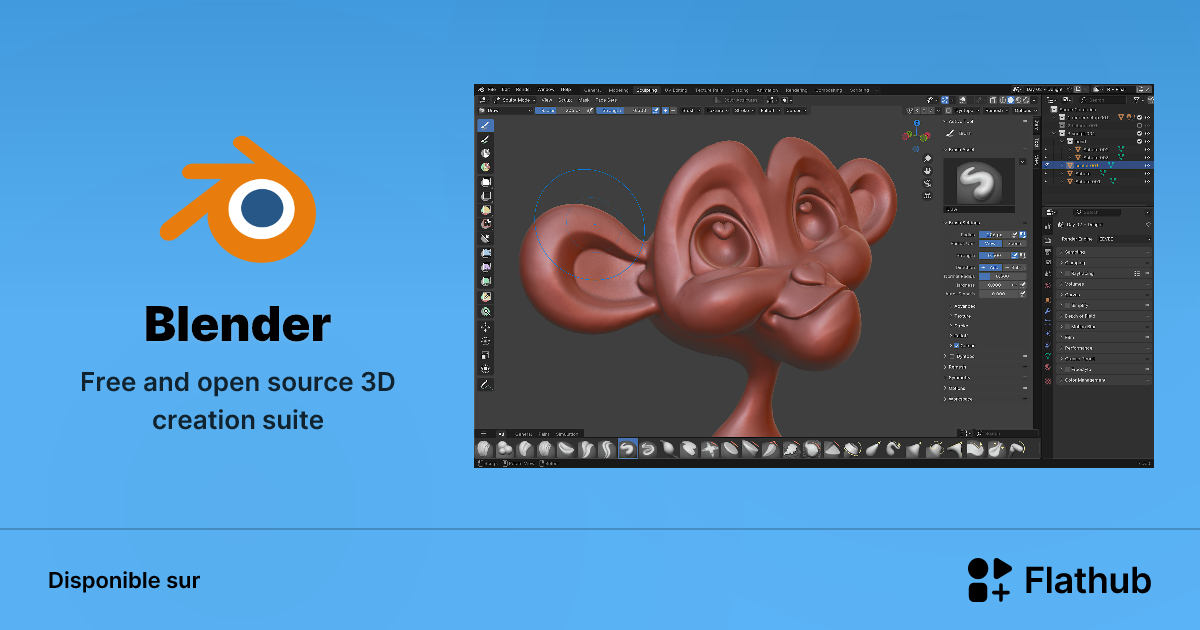 Installer Blender sur Linux | Flathub