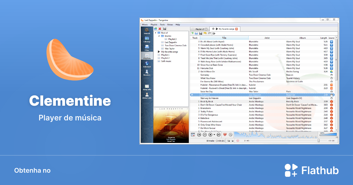 Instalar Clementine no Linux | Flathub