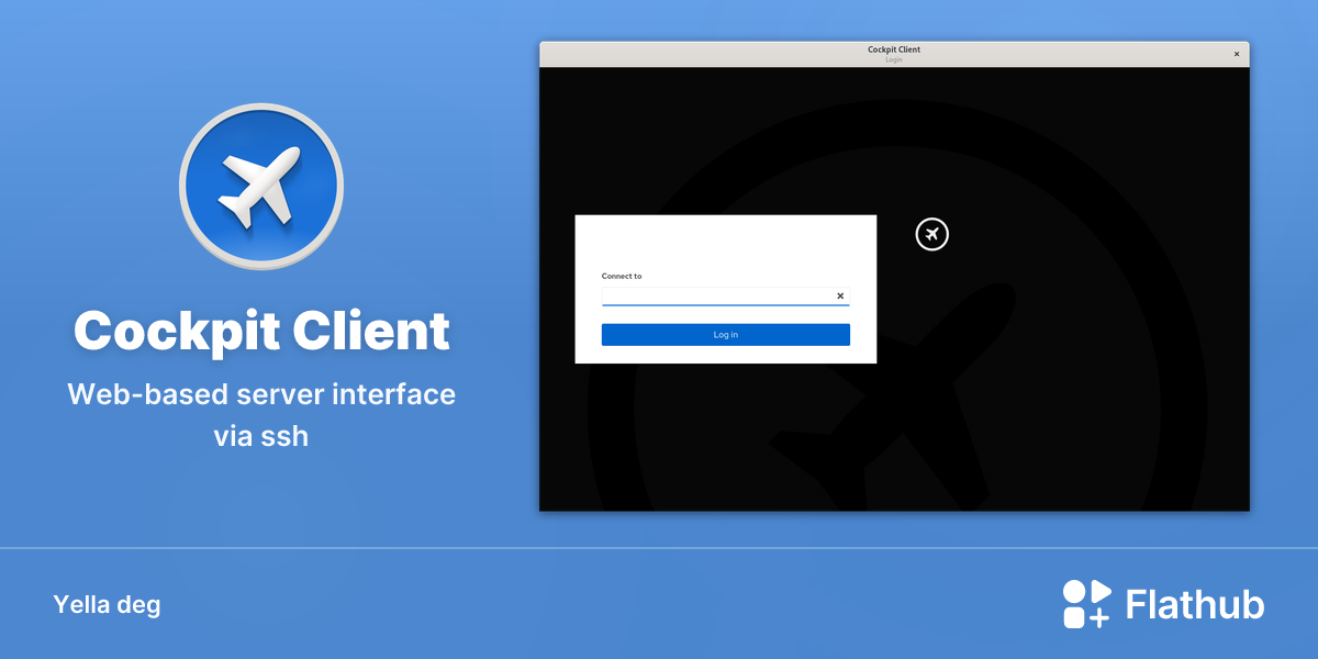 Asebded n Cockpit Client ɣef Linux | Flathub