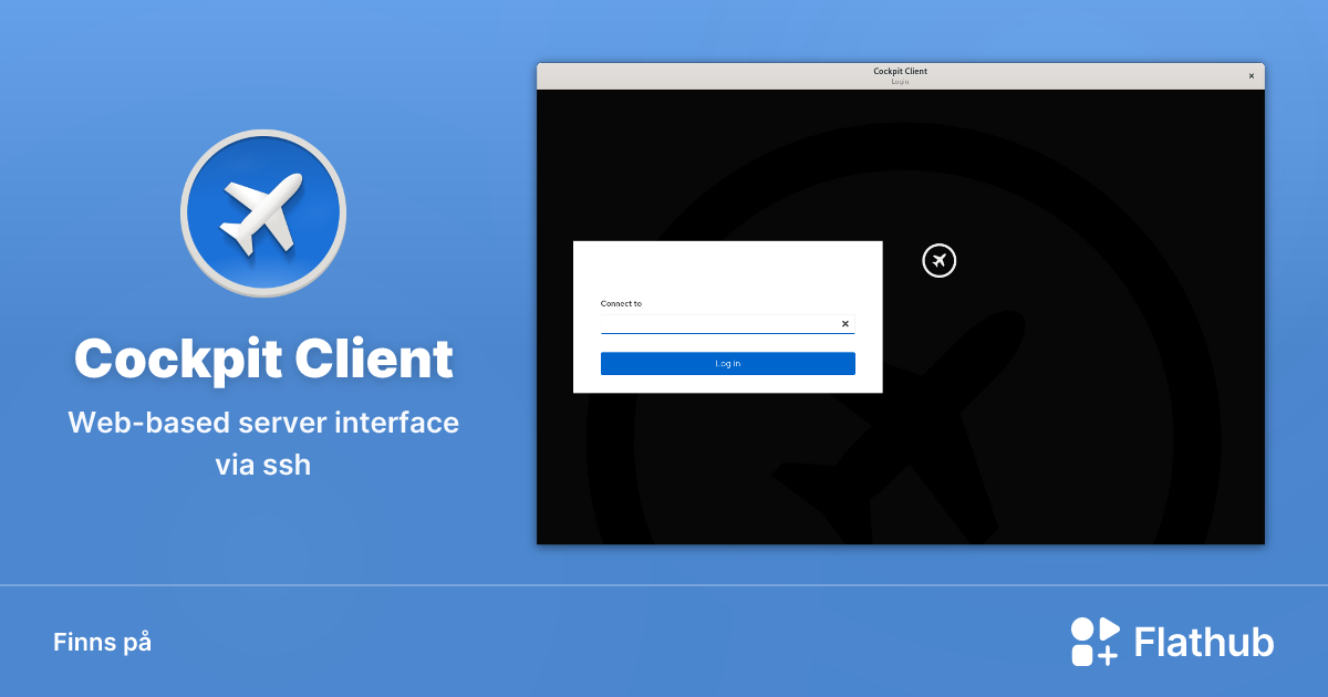 Installera Cockpit Client på Linux | Flathub