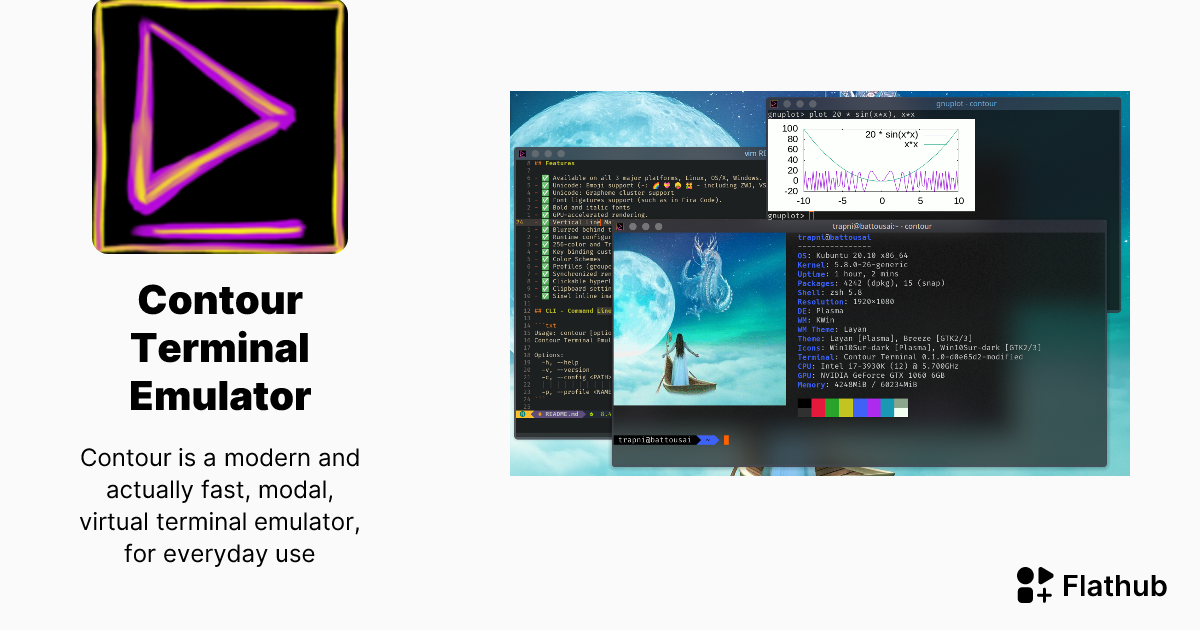 Install Contour Terminal Emulator on Linux | Flathub