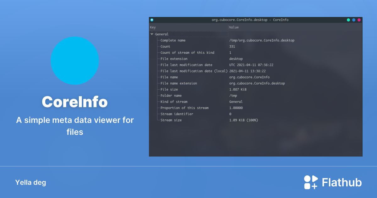 Asebded n CoreInfo ɣef Linux | Flathub