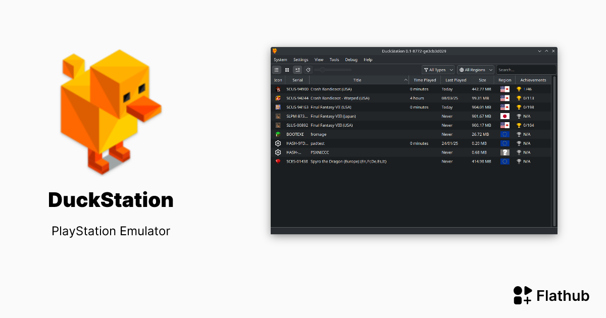 Instalar DuckStation en Linux | Flathub
