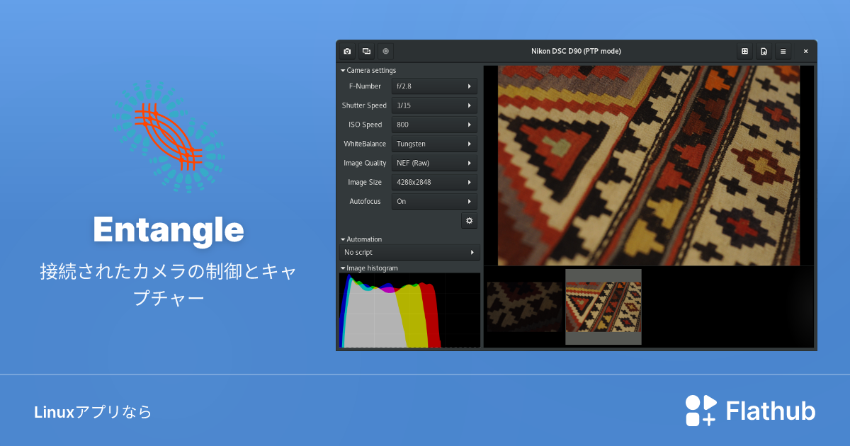 EntangleをLinuxにインストール | Flathub