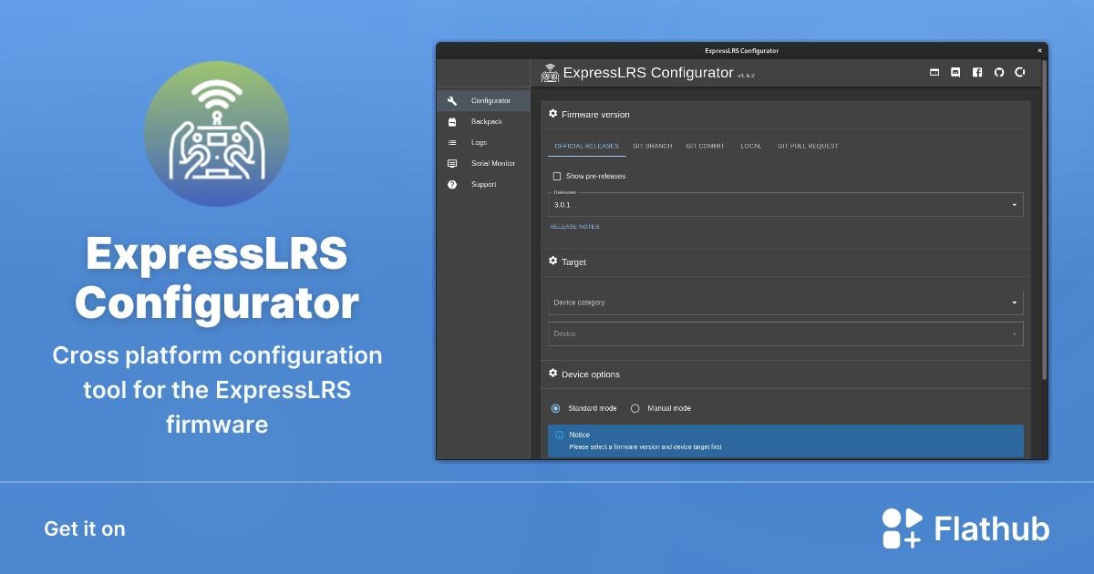 Install ExpressLRS Configurator on Linux | Flathub