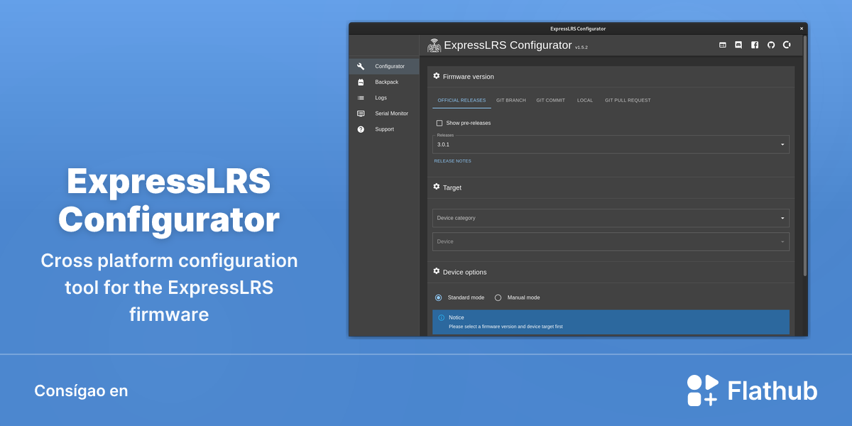 Instalar ExpressLRS Configurator en Linux | Flathub
