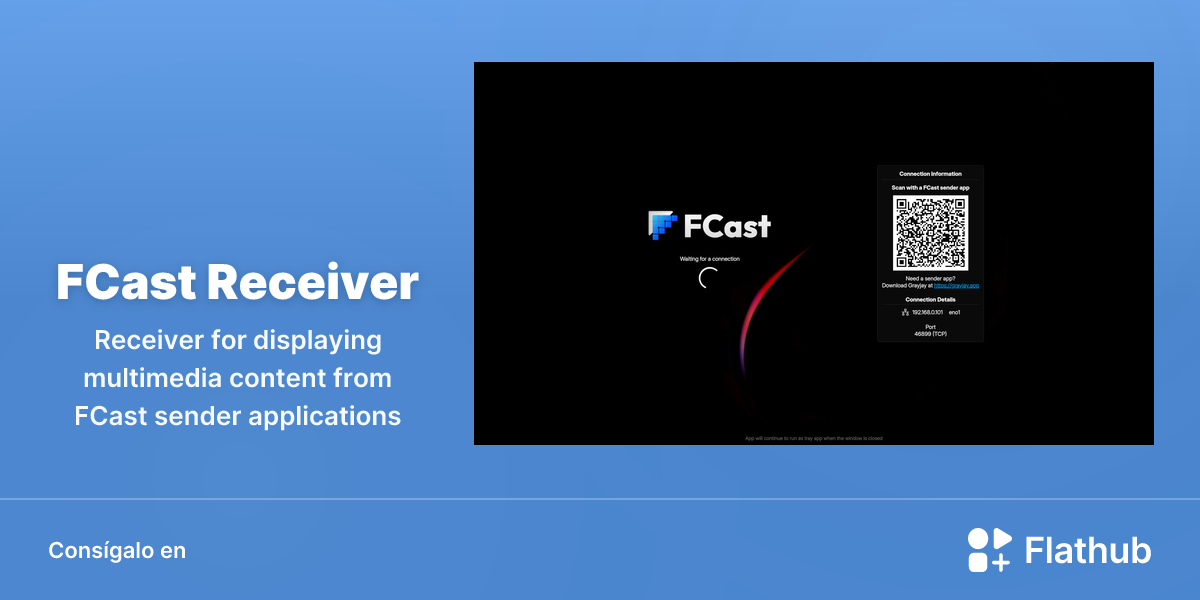 Instalar FCast Receiver en Linux | Flathub