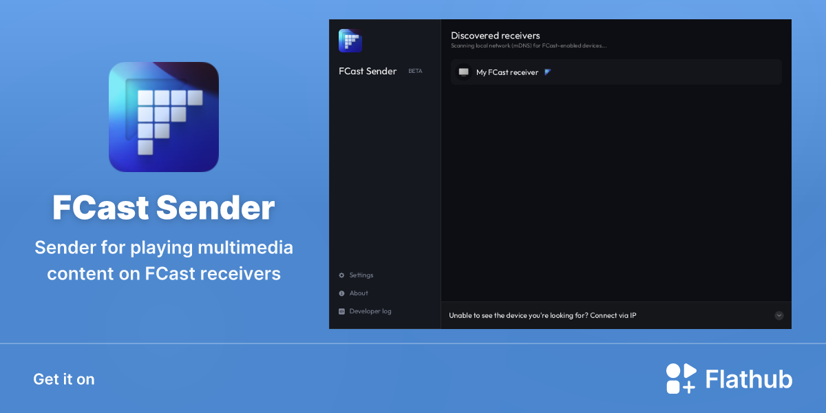 Install FCast Sender on Linux | Flathub