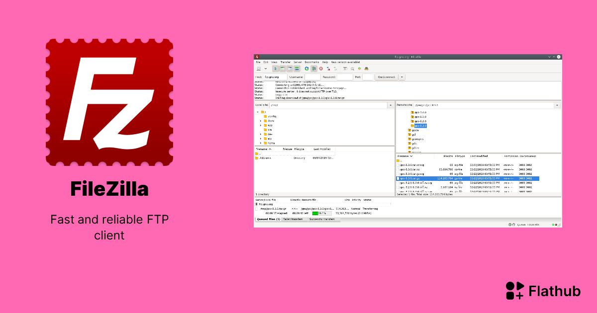 Instalar FileZilla no Linux | Flathub