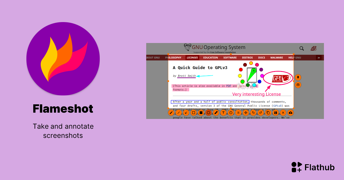 FlameshotをLinuxにインストール | Flathub