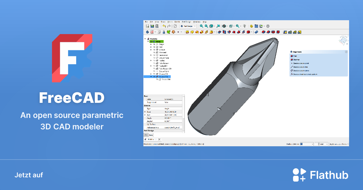 FreeCAD auf Linux installieren | Flathub