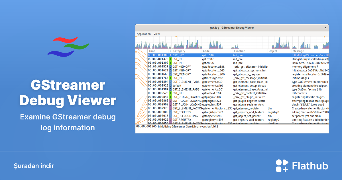 GStreamer Debug Viewer uygulamasını Linux'ta kur | Flathub
