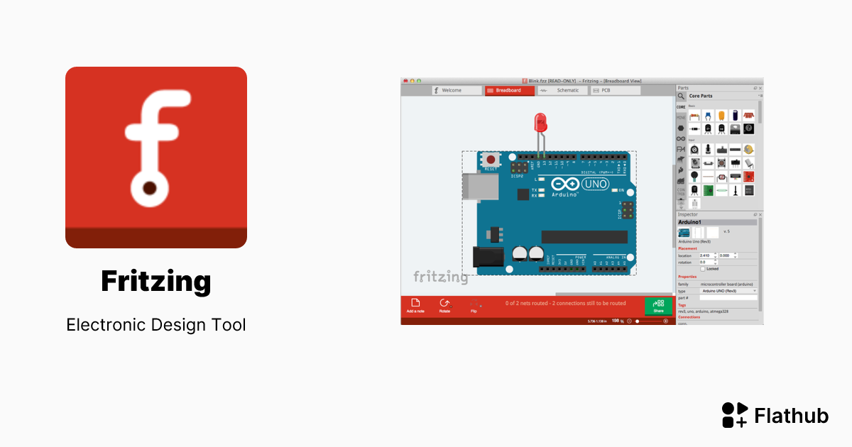 نصب Fritzing روی گنو/لینوکس | فلت‌هاب
