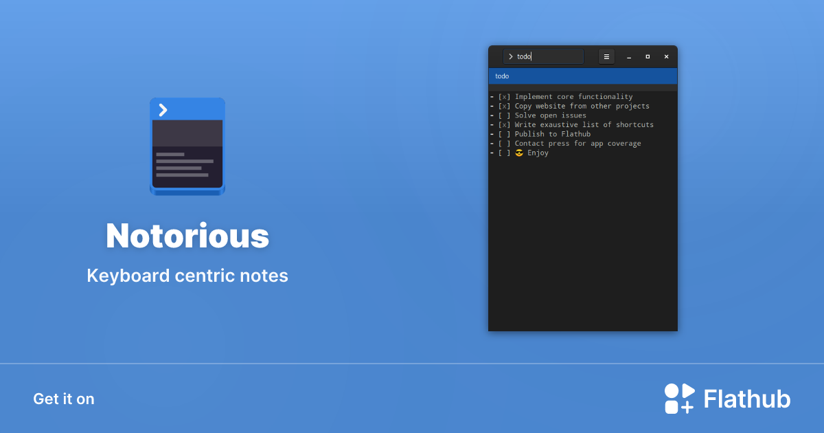Install Notorious on Linux | Flathub