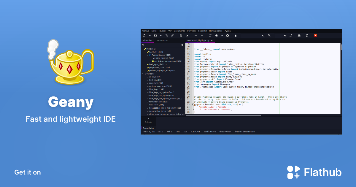 Install Geany on Linux | Flathub