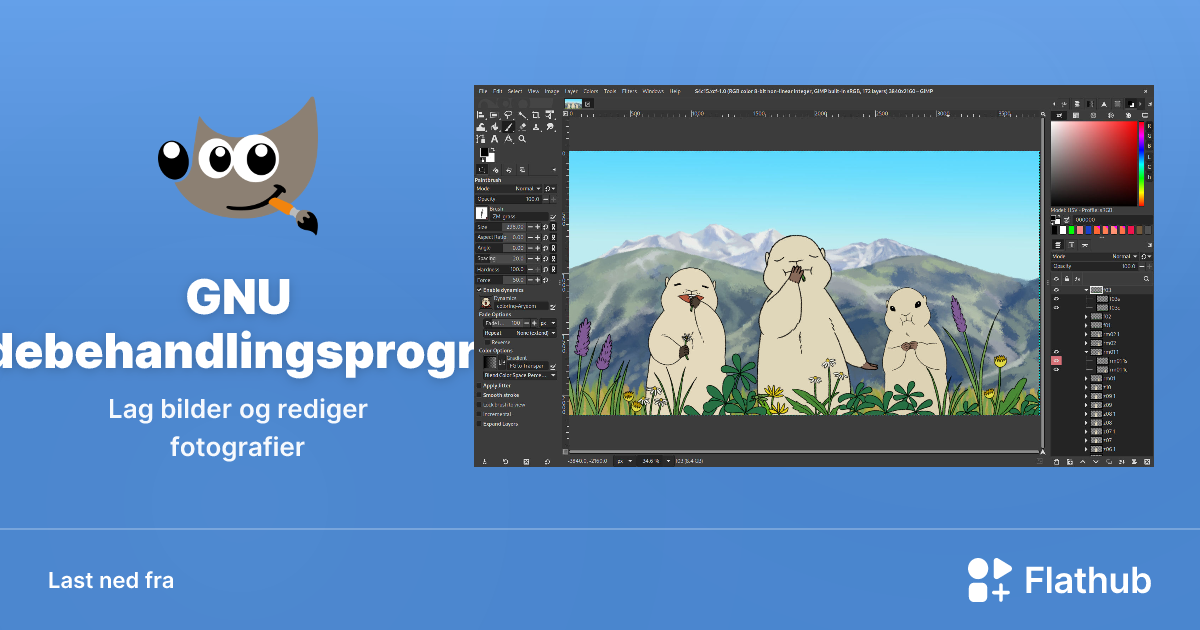Installer GNU bildebehandlingsprogram på Linux | Flathub