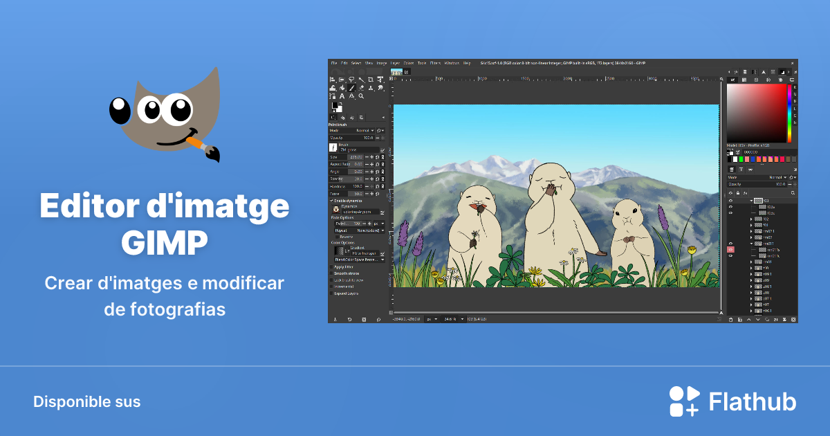 Installar Editor d'imatge GIMP sus Linux | Flathub