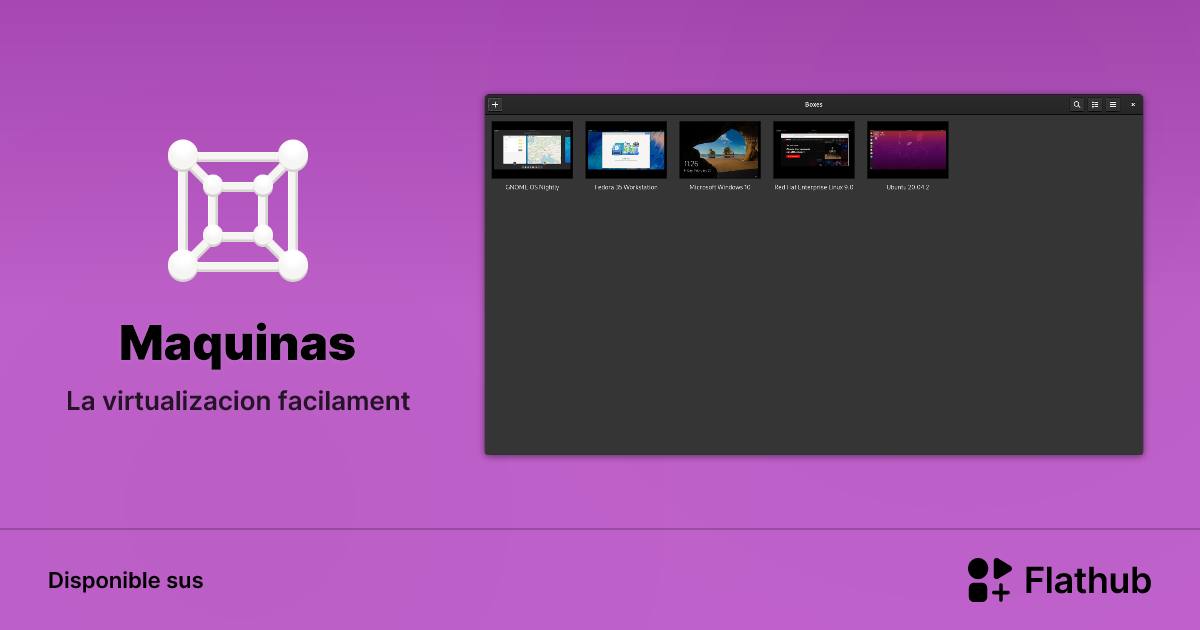 Installar Maquinas sus Linux | Flathub